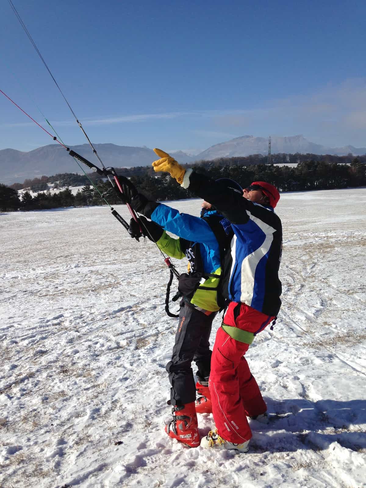 Snowkiting in the French Alps